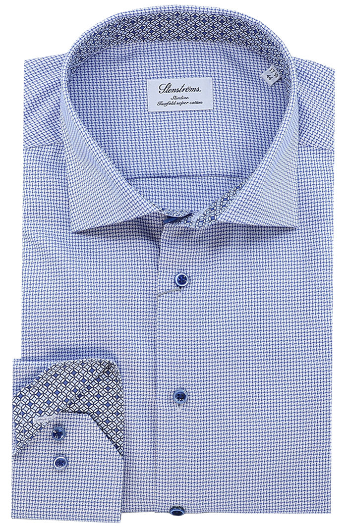 Stenstroms Contrast Twill Shirt - Luxury Long Sleeve Essential